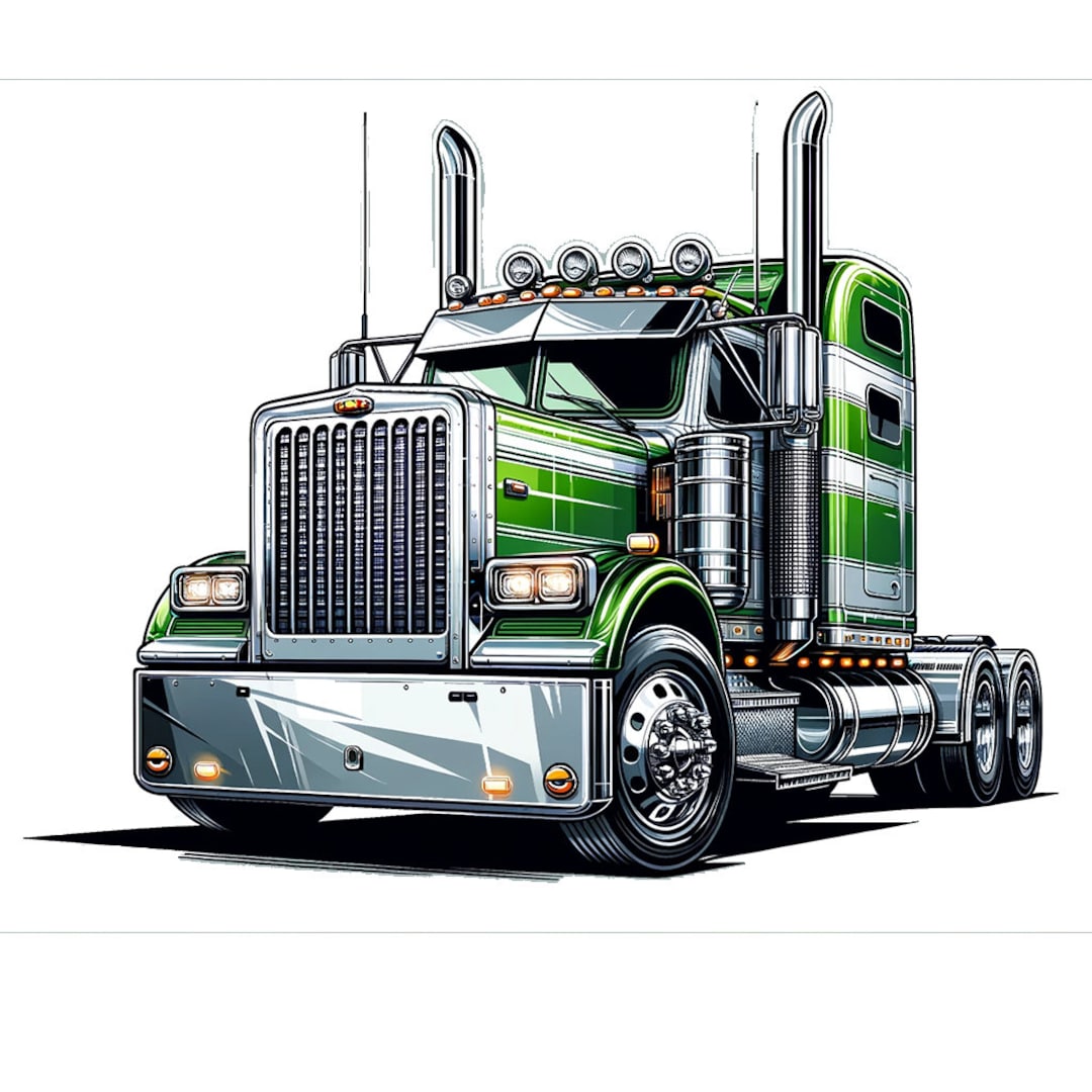 Peterbilt Semi Truck Drawings