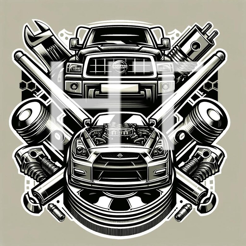 Mechanic Logo Repair Shop Semi-truck SVG - Commercial Use Vector ...