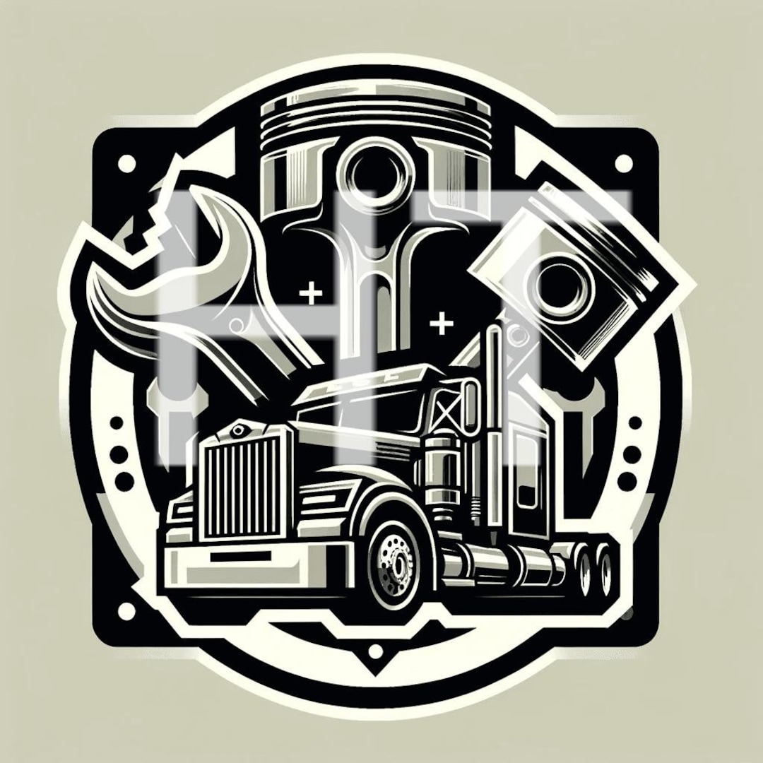 Diesel Mechanic Logo Repair Semi-truck SVG - Commercial Use Vector ...