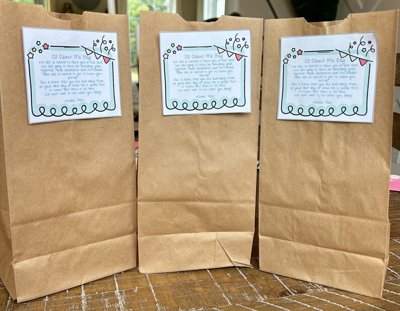 Editable All About Me Bag Tag: First Week of School Activity (canva ...