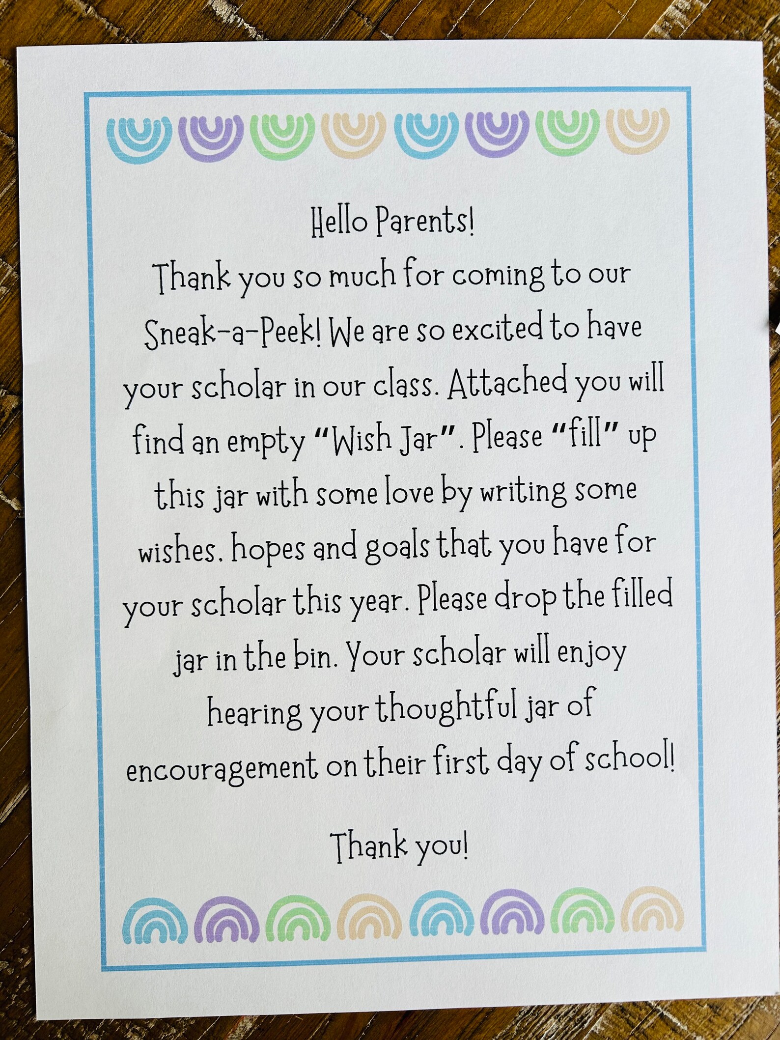 Wish Jar From Parents: Back to School Keepsake (digital Download) - Etsy