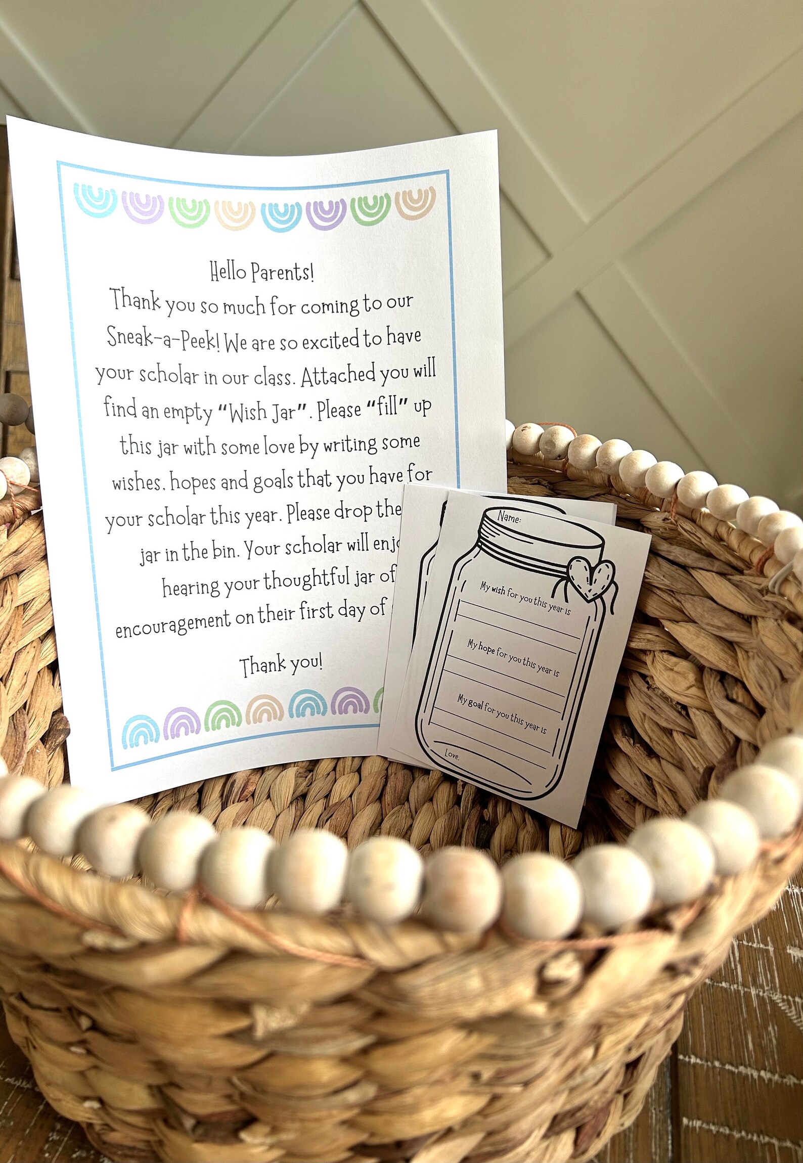 Wish Jar From Parents: Back to School Keepsake (digital Download) - Etsy