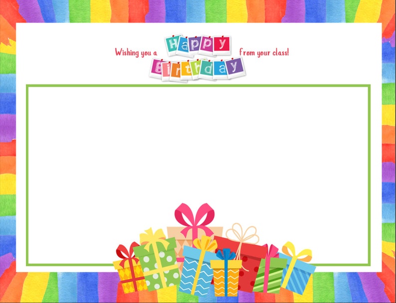 Happy Birthday Class Card - Etsy