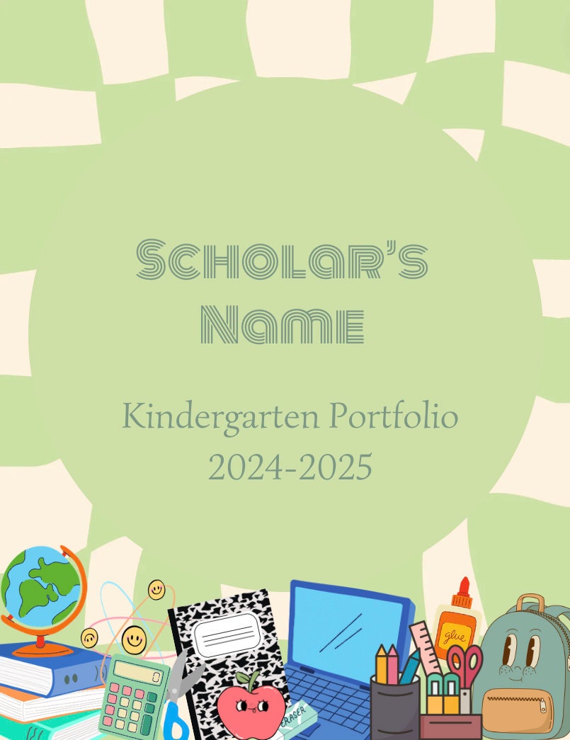 Groovy Retro Student Portfolio Covers & Spine Labels - Etsy