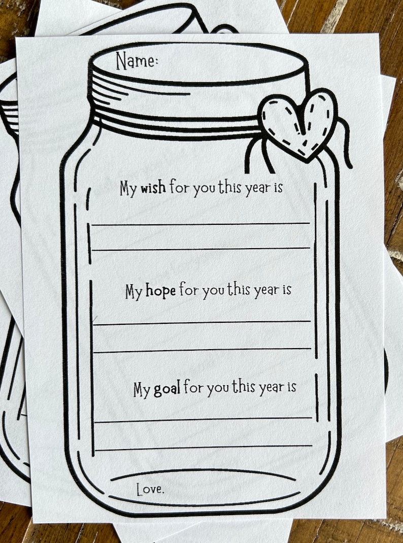 Wish Jar From Parents: Back to School Keepsake (digital Download) - Etsy