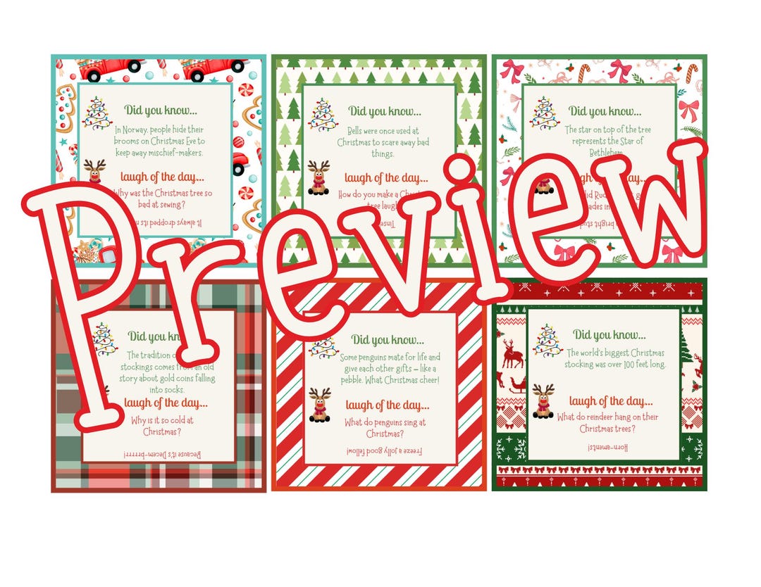 Christmas Lunchbox Joke Cards | Printable Holiday Notes for Kids | 24 ...