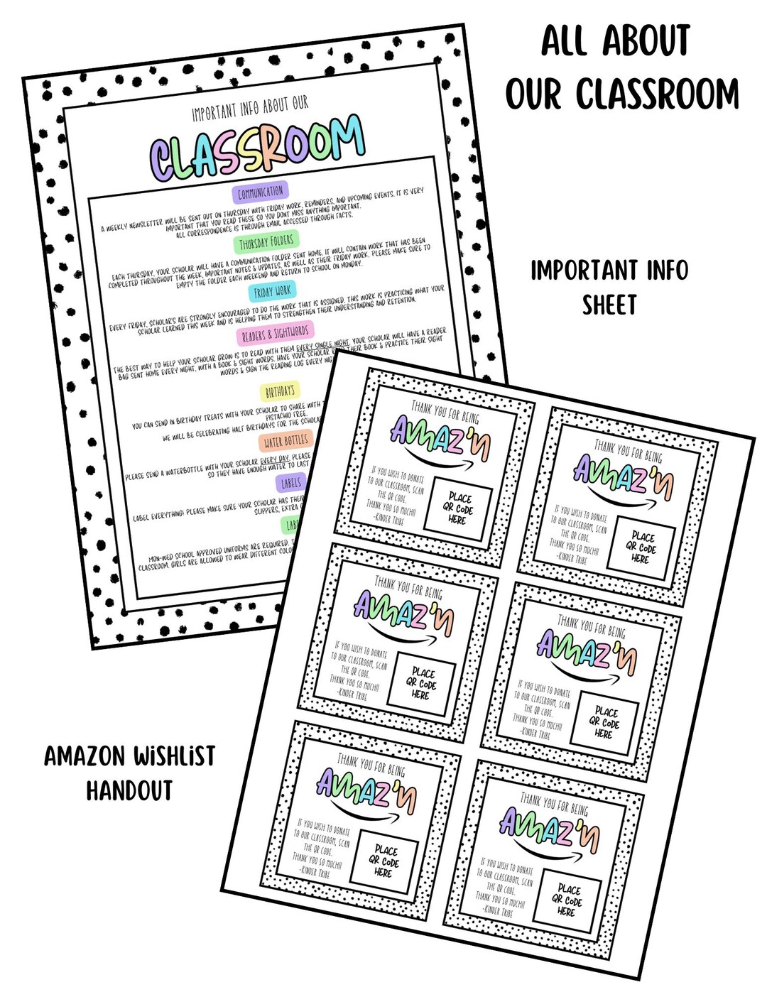 Editable "all About Our Classroom" Handout Template: Back to School ...