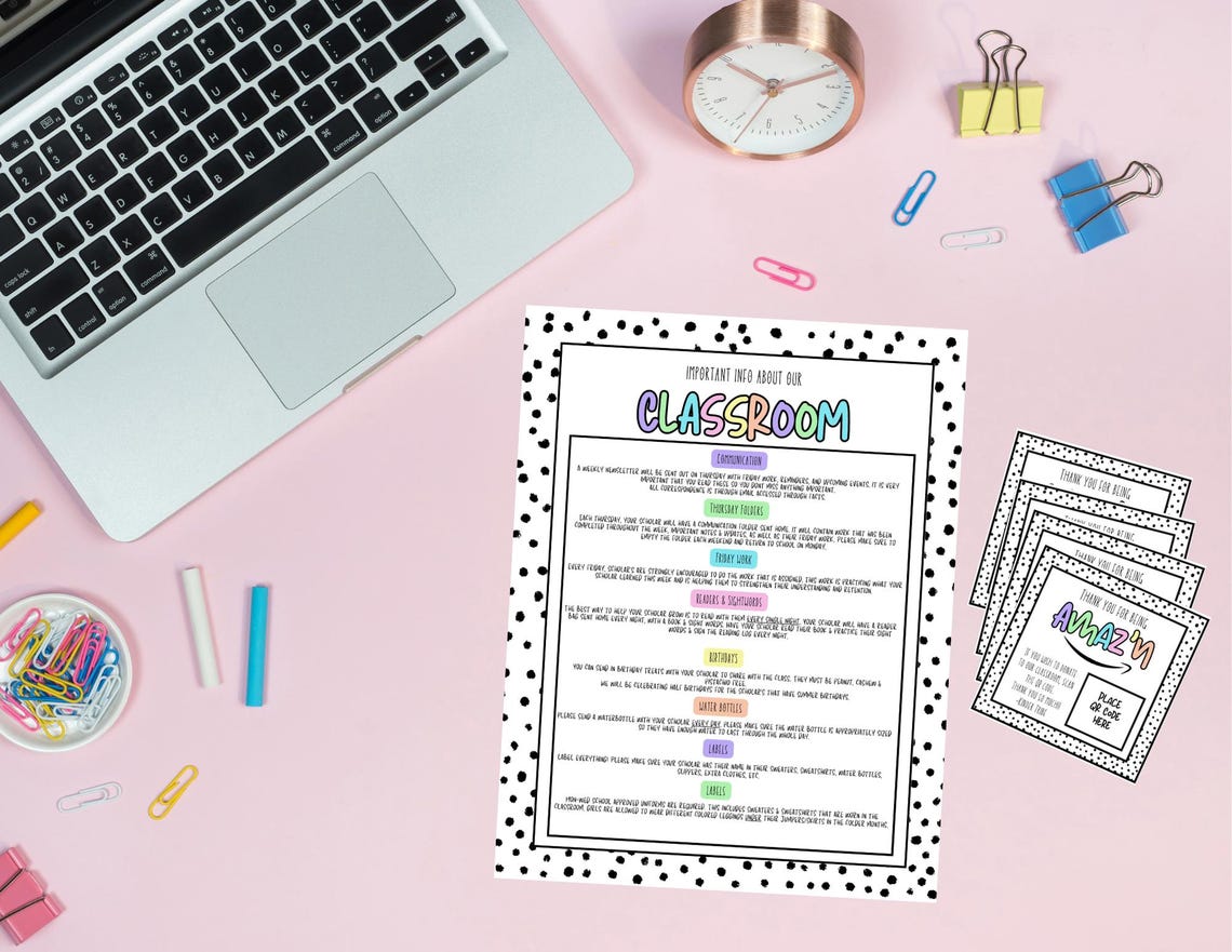 Editable "all About Our Classroom" Handout Template: Back to School ...