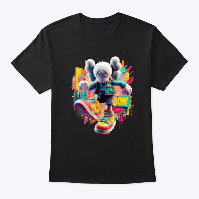 KAWS Colorful 3D T-shirt Design PNG – Printable Digital Art for T ...