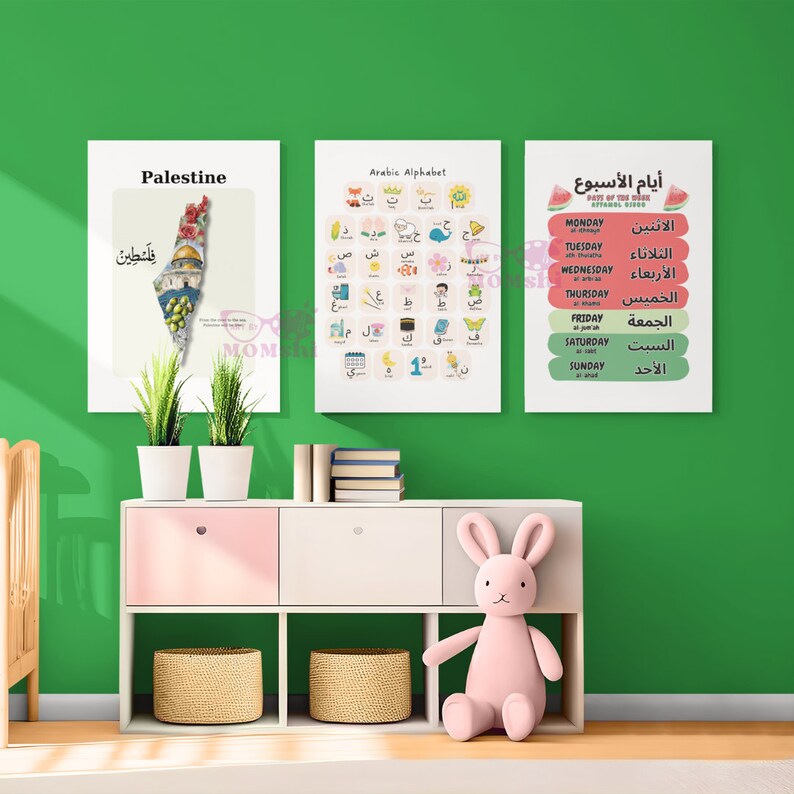 Printable Arabic Alphabet Educational Poster - Islamic Art - Muslim ...