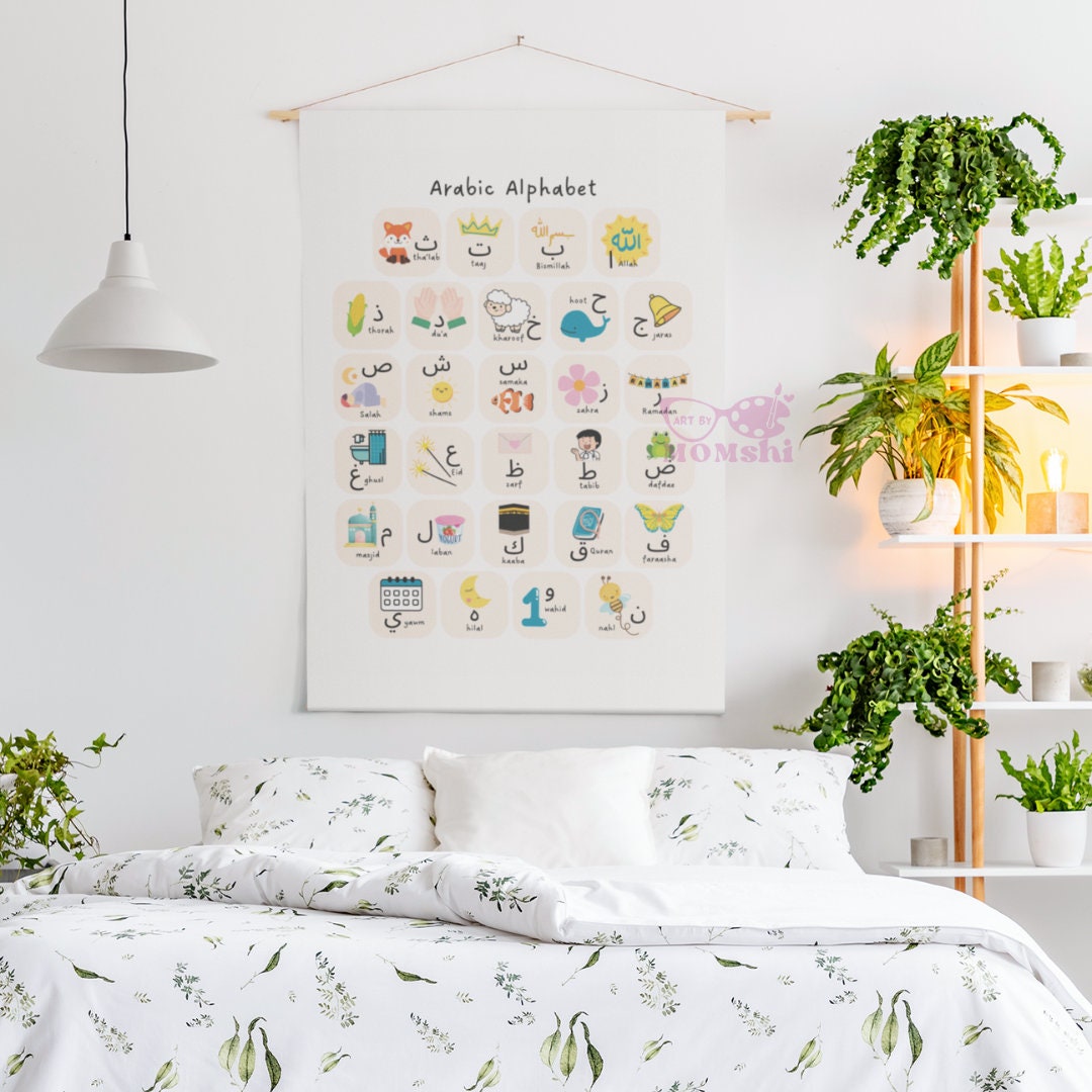 Printable Arabic Alphabet Educational Poster - Islamic Art - Muslim ...