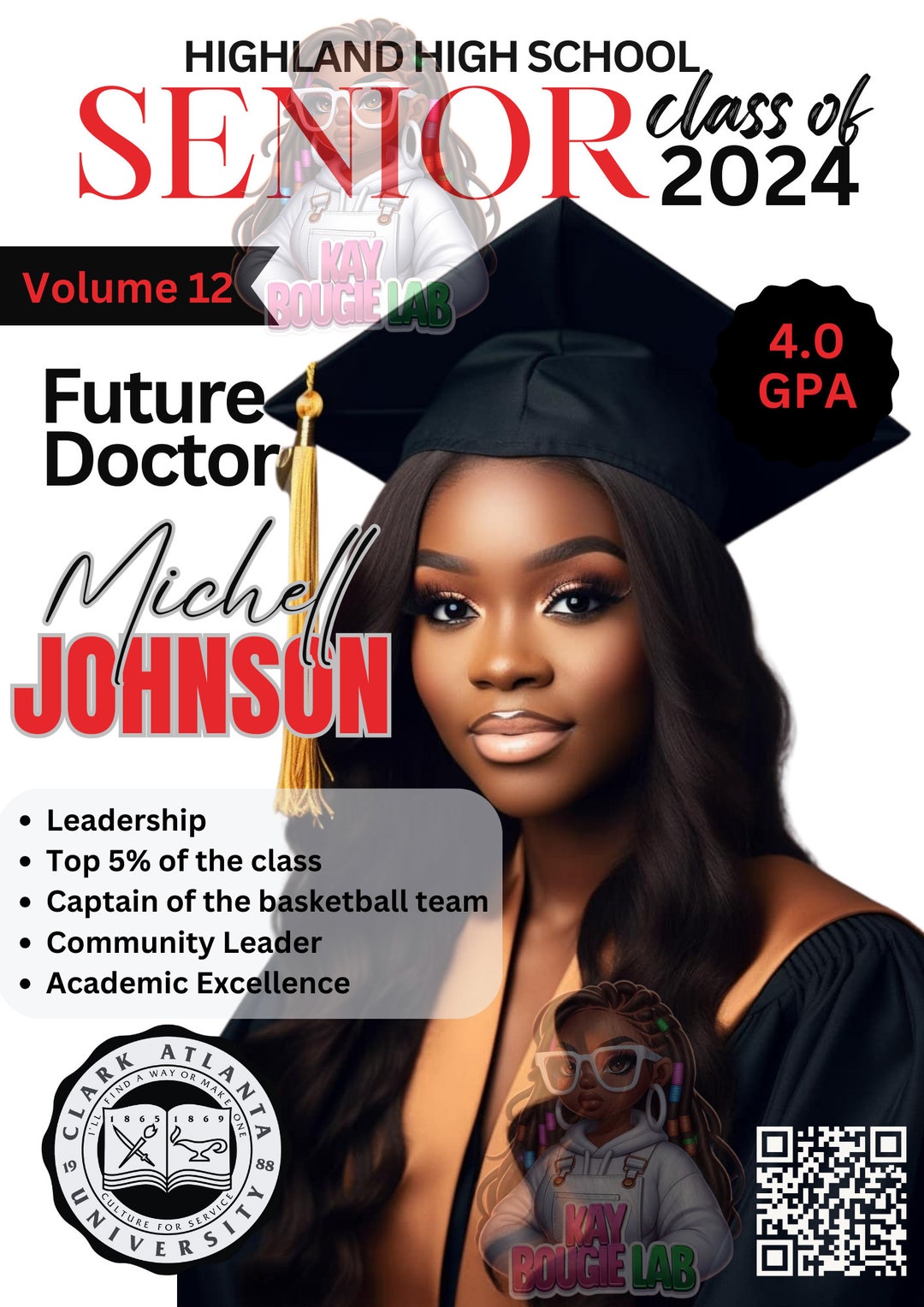 Graduation Magazine Fully Editable Png - Etsy