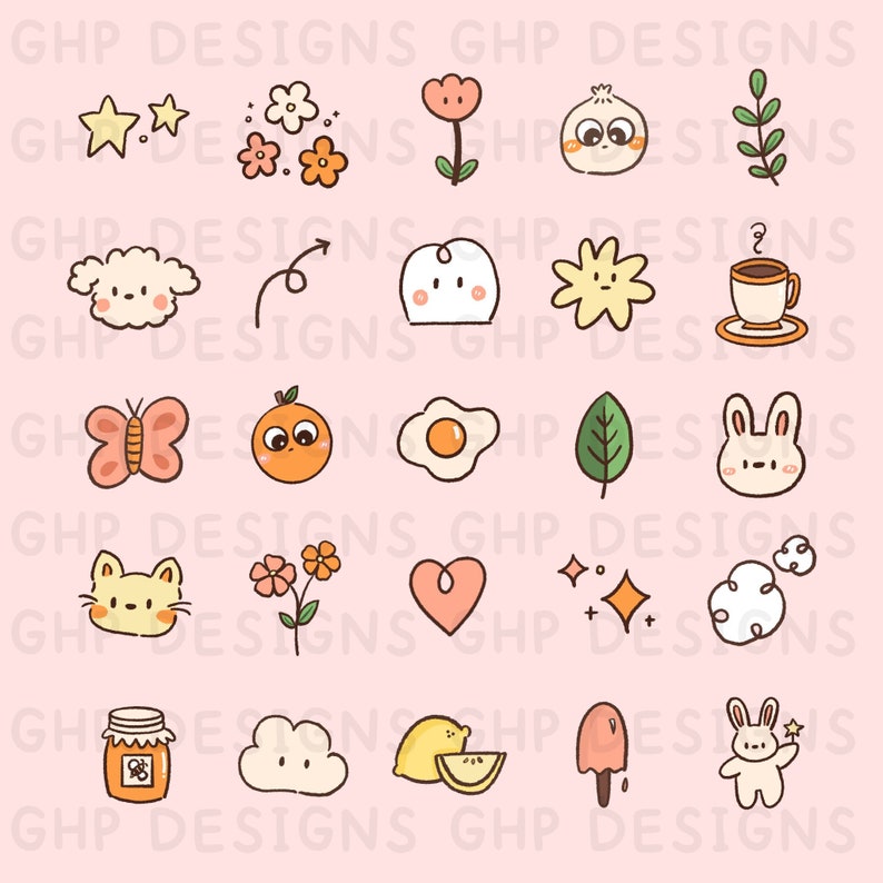 Digital Sticker Set - Cottage Core - Etsy