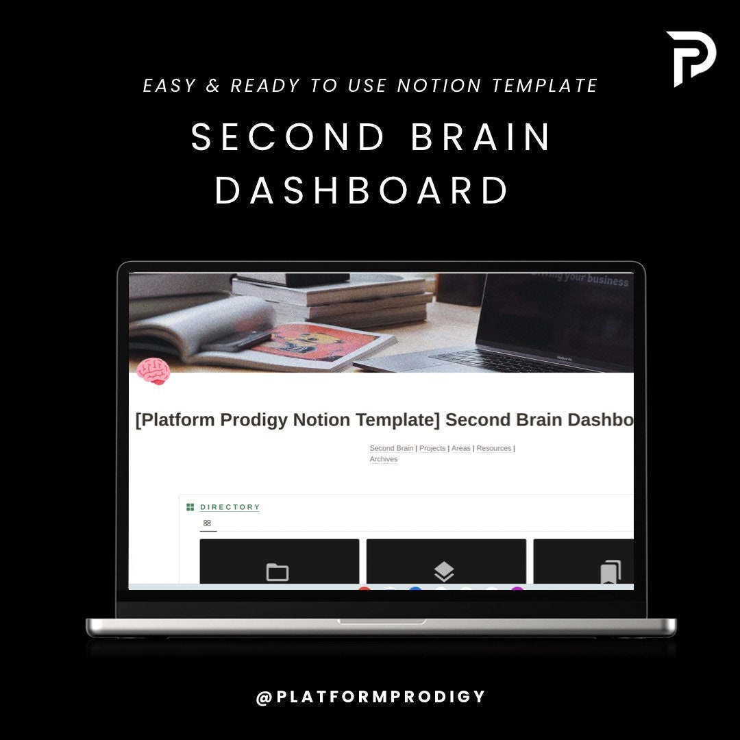 Notion Template | Second Brain Dashboard Notion Template | Productivity Template | Digital ...