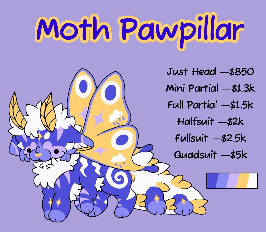 PRIVATE LISTING- Moth Pawpillar Payment Plan - Etsy