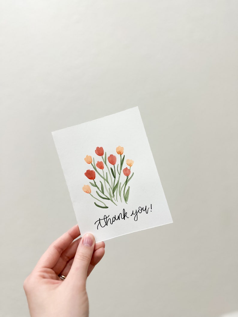 Floral Thank You Card Collection - Etsy