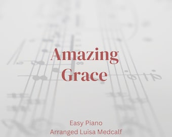 Amazing Grace for Easy Piano Sheet Music With Note Names & Finger ...
