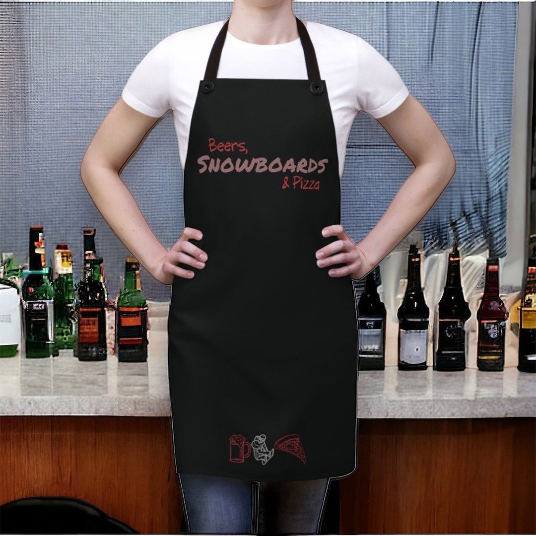 Beers, Snowboards, Pizza, Apron, Gift, Men, Women, Friends, Dinner ...