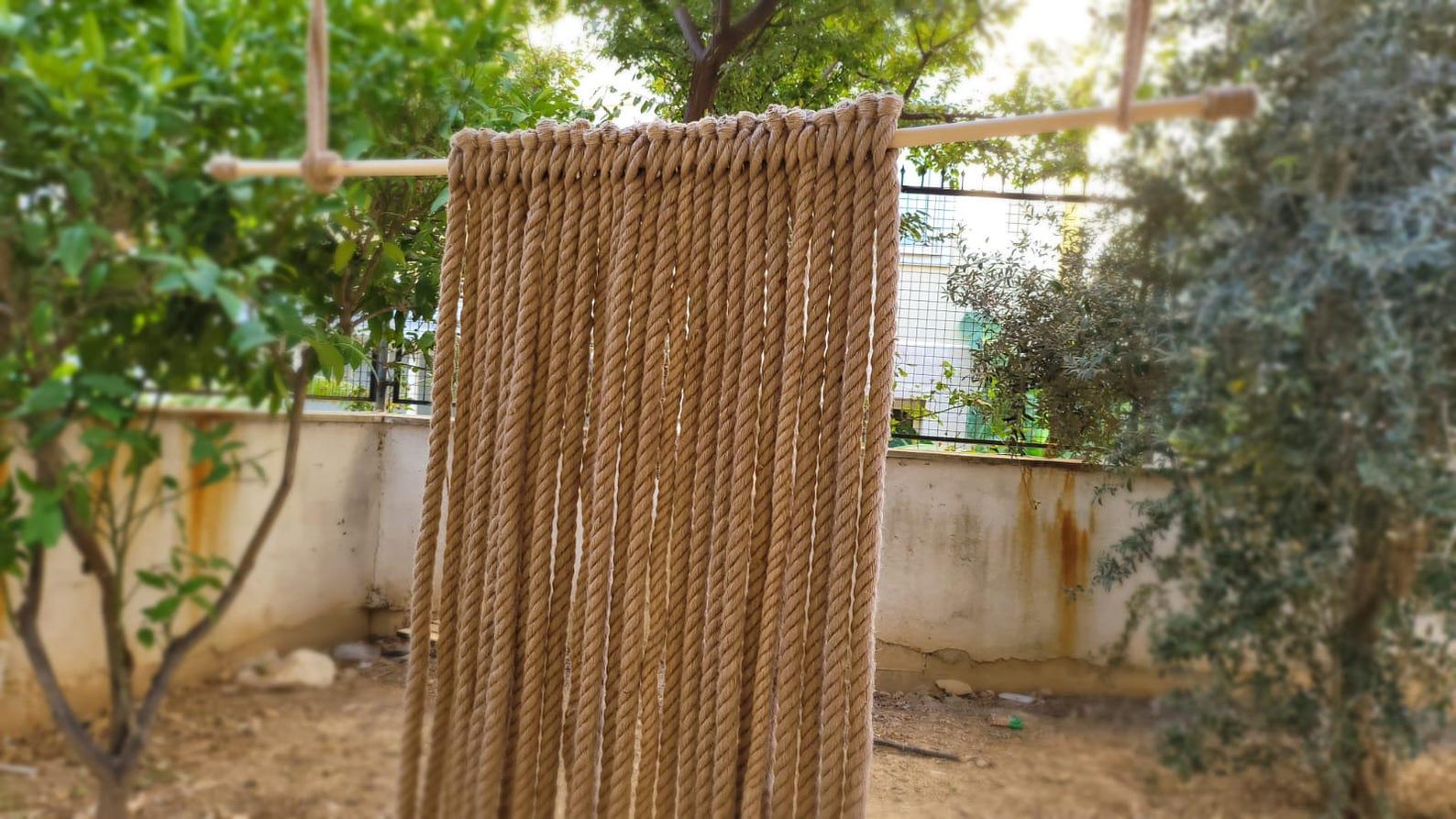Rustic Jute Rope Room Divider: Farmhouse Curtain Decor - Etsy