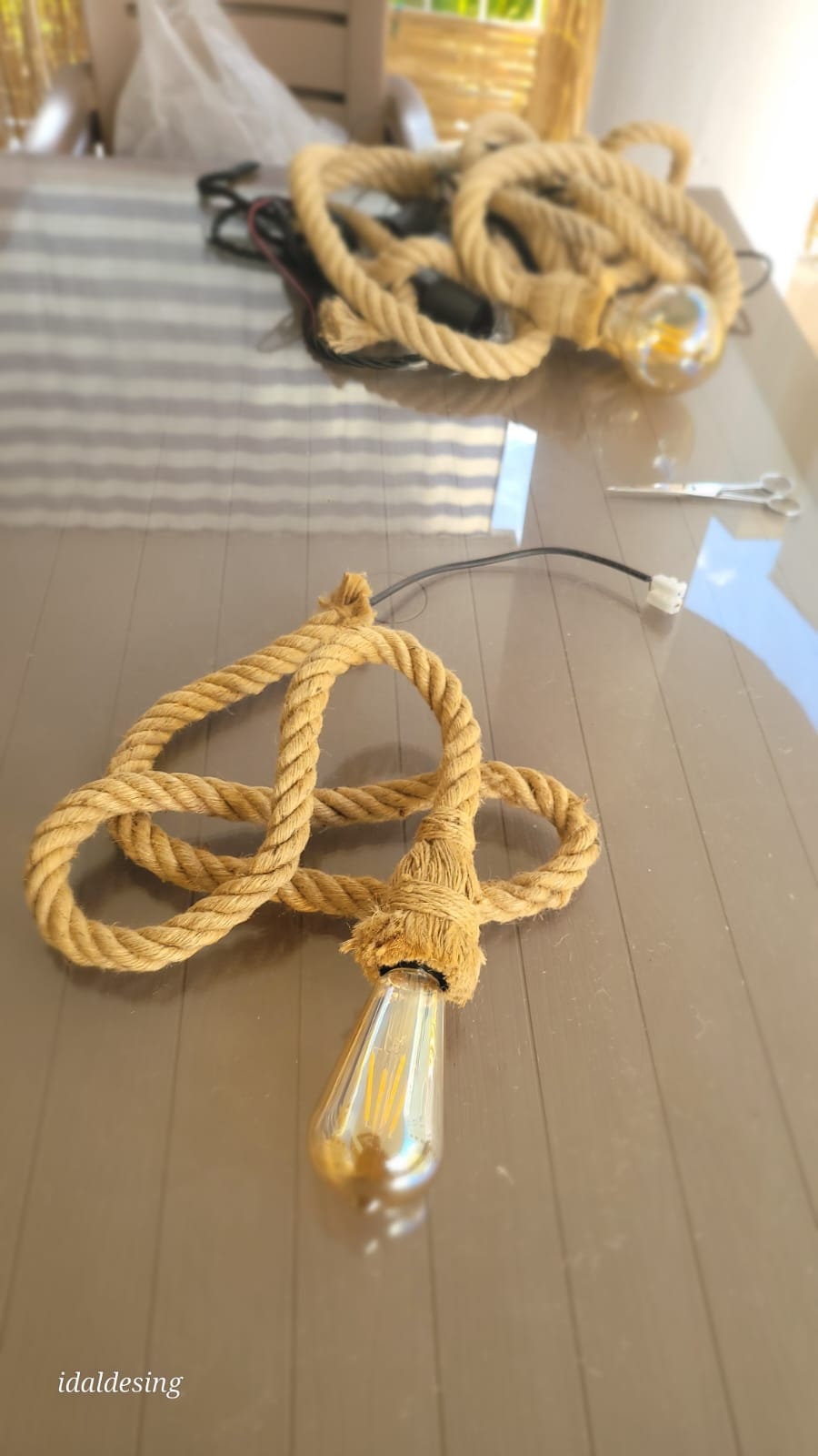 Rope Braid Cable, Hemp Rope Lighting, Cafe, Restourant Bar Rope ...