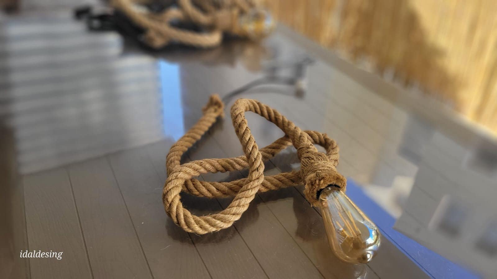 Rope Braid Cable, Hemp Rope Lighting, Cafe, Restourant Bar Rope ...