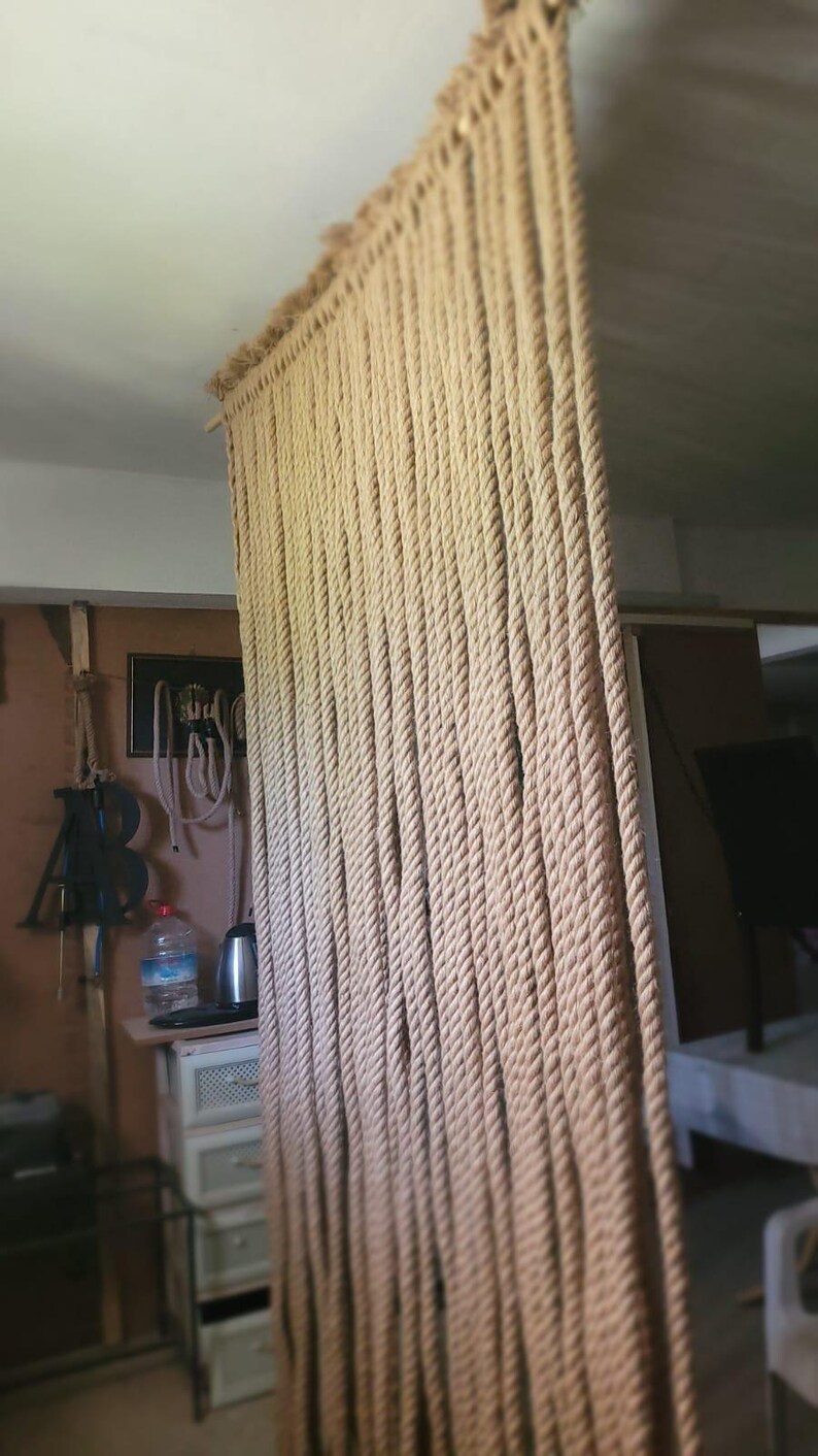 Rustic Jute Rope Room Divider: Farmhouse Curtain Decor - Etsy