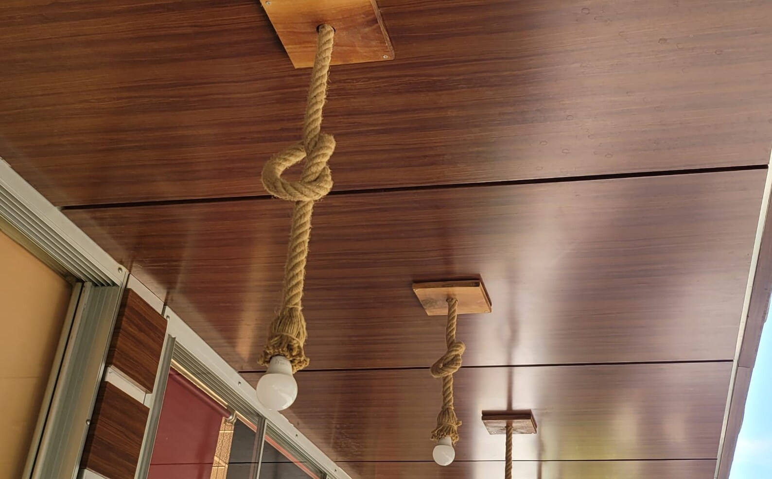 Rustic Hemp Rope Pendant Lighting Fixture, Decorative Natural Rope Lamp ...