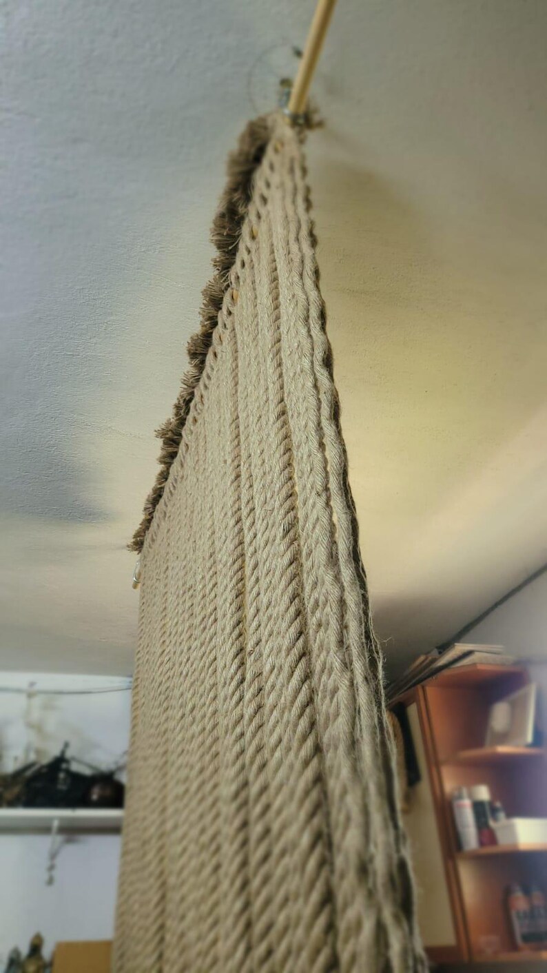 Rustic Jute Rope Room Divider: Farmhouse Curtain Decor - Etsy