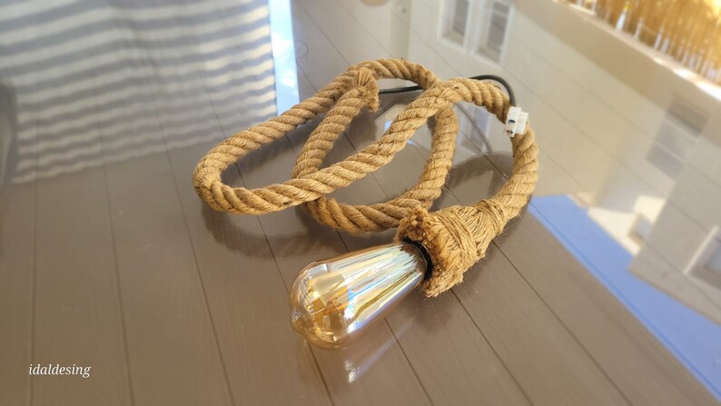 Rope Braid Cable, Hemp Rope Lighting, Cafe, Restourant Bar Rope ...
