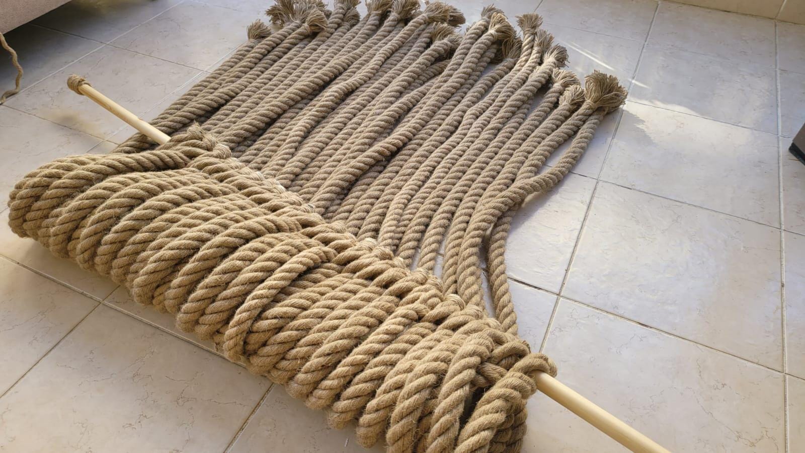 Bohemian Rope Curtain, Rustic Room Divider, Natural Jute Wall Hanging ...