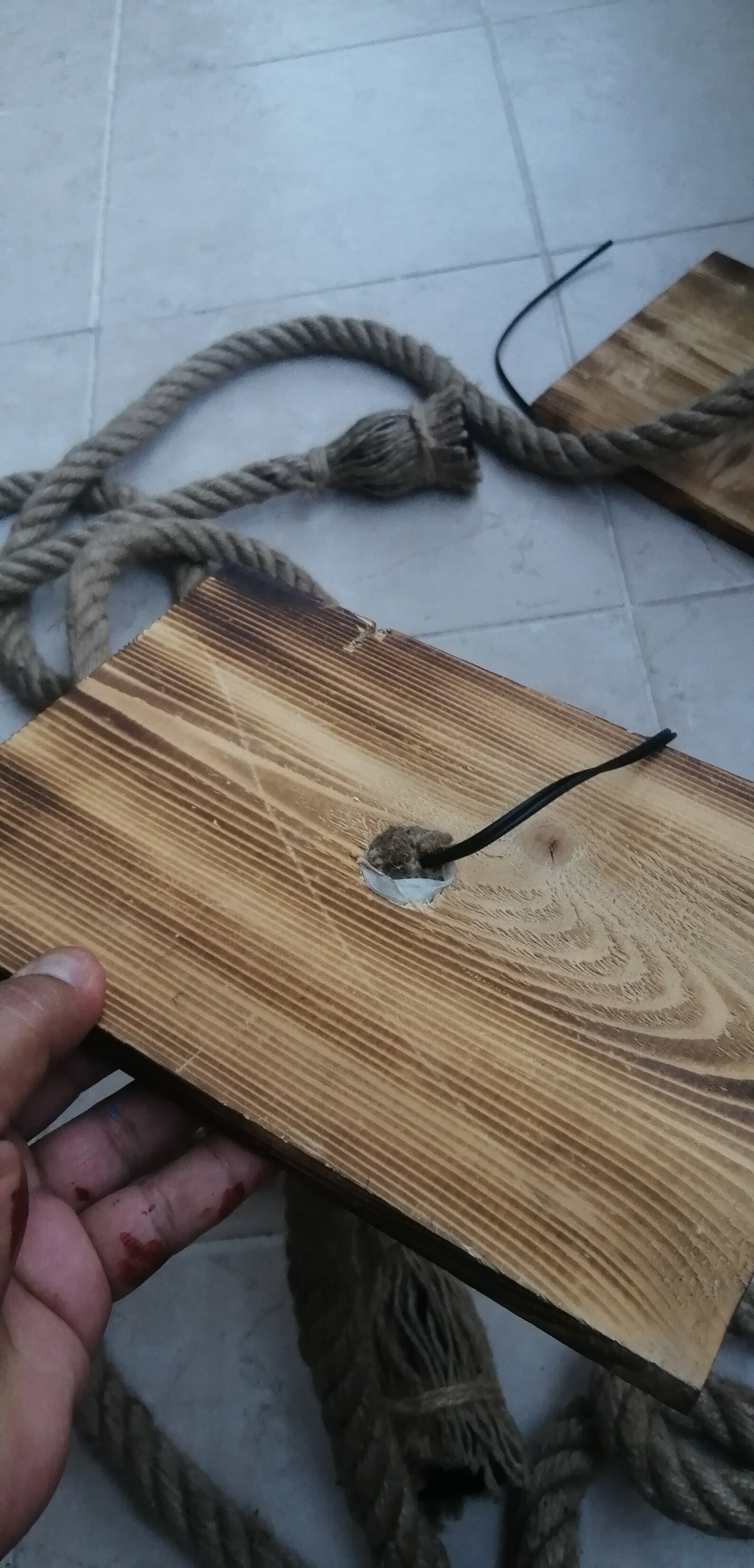 Rustic Hemp Rope Pendant Lighting Fixture, Decorative Natural Rope Lamp ...