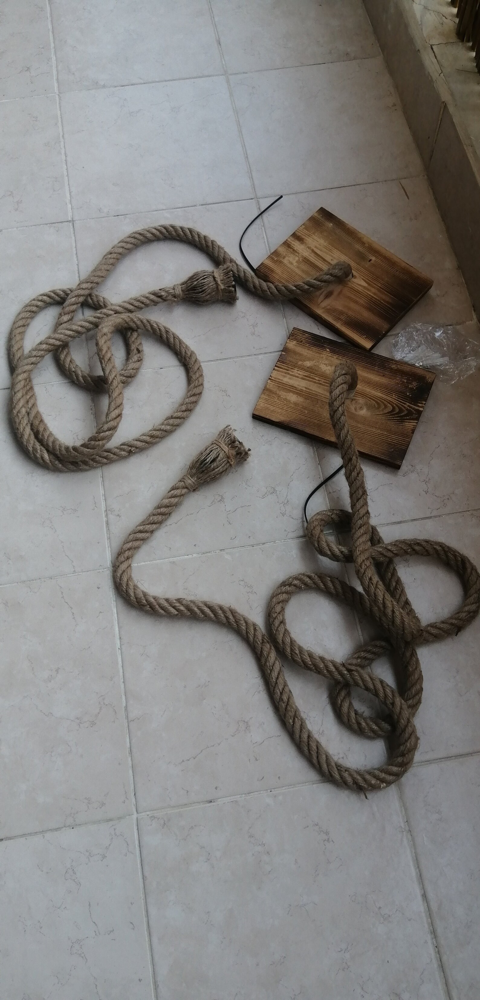 Rustic Hemp Rope Pendant Lighting Fixture, Decorative Natural Rope Lamp ...