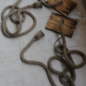 Rustic Hemp Rope Pendant Lighting Fixture, Decorative Natural Rope Lamp ...