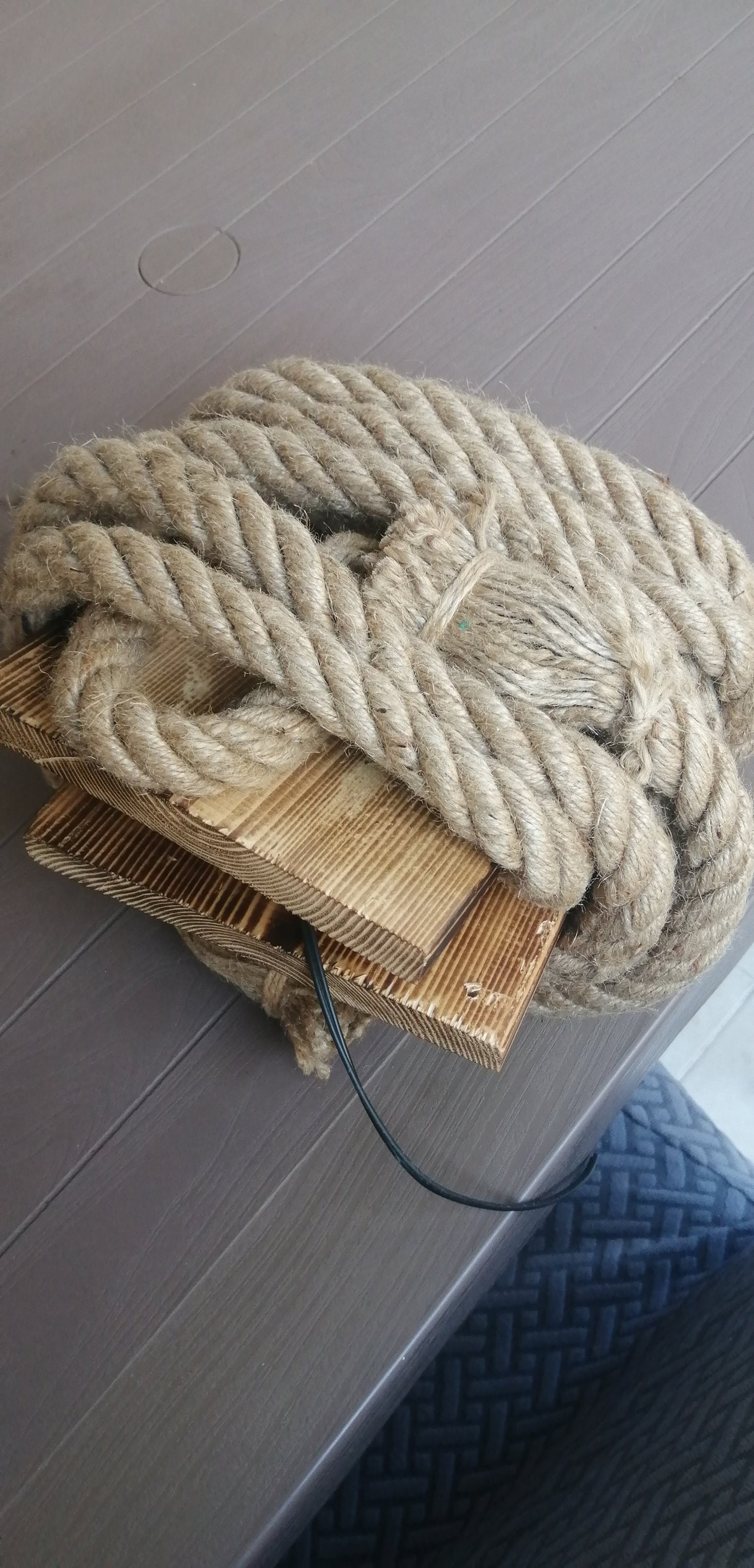 Rustic Hemp Rope Pendant Lighting Fixture, Decorative Natural Rope Lamp ...