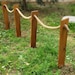 Rustic Rope and Wood Garden Edging, Wooden Pathway Border, Decorative ...