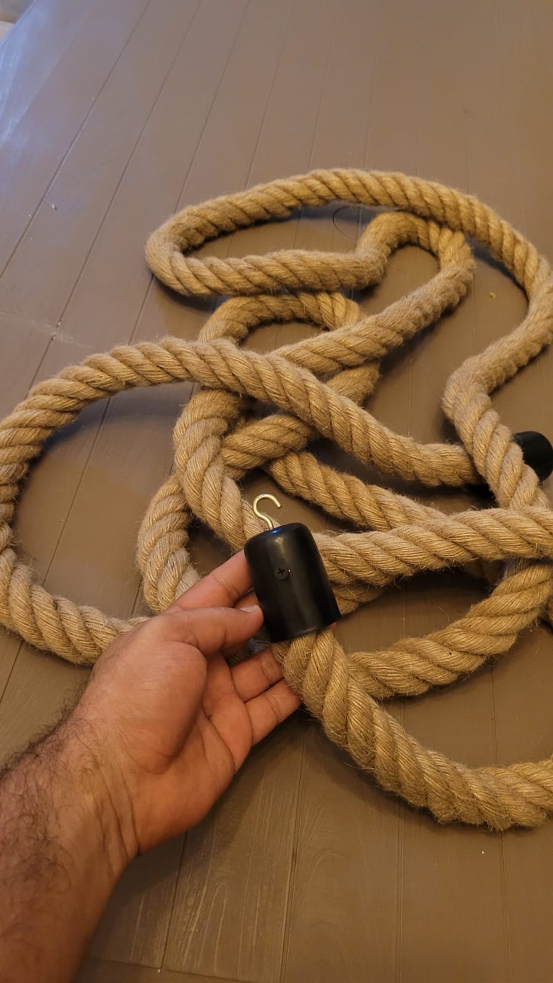 Thick Rope Room Divider, Rope Hanger Hardware, Adjustable Length, 3cm ...