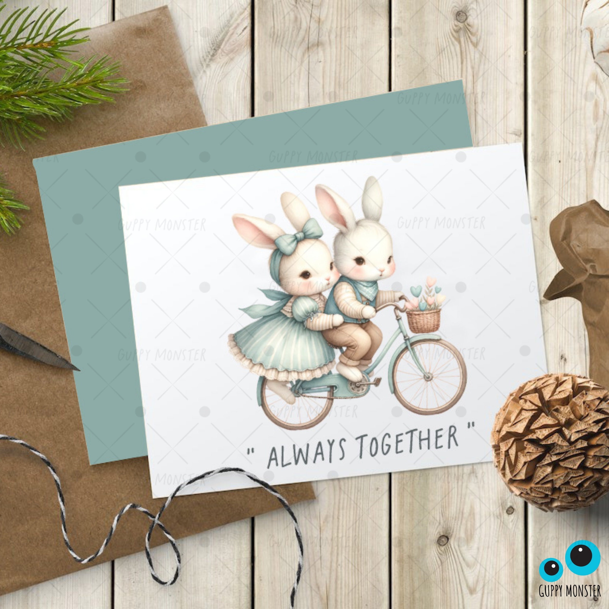 Valentine's Day Bunny Couple Watercolor Clipart, Cute Rabbit Png ...