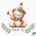 Bear Party Watercolor Clipart, Cute Bear Birthday Party Theme, Bear Png ...
