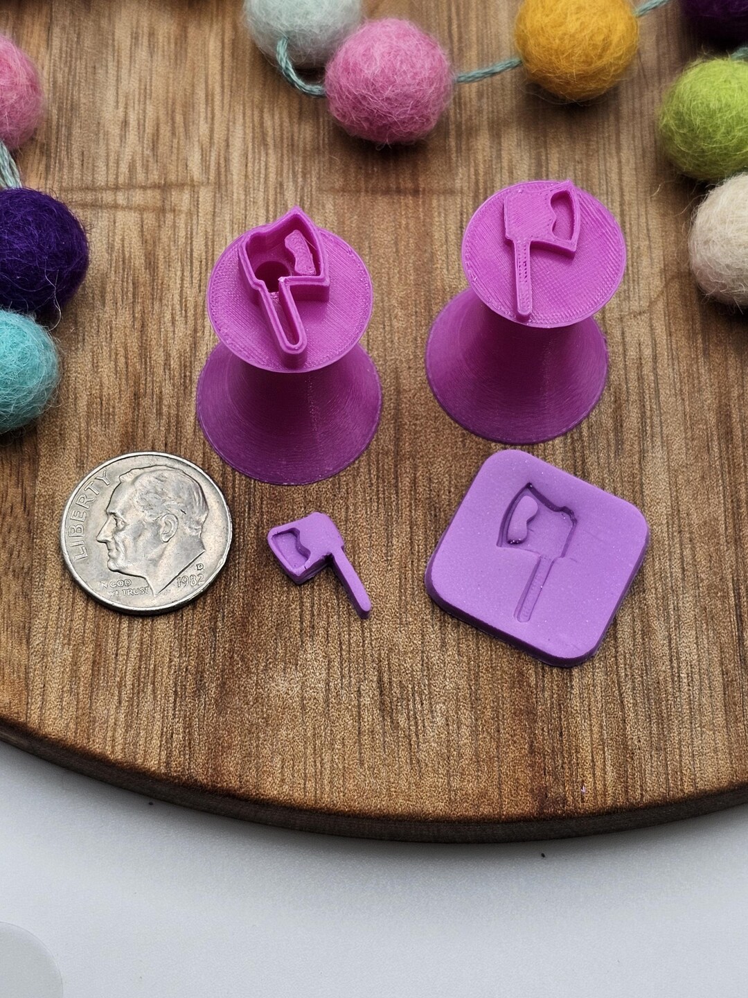 Mini Hatchet Axe Polymer Clay Stamp and Cutter Set of 2 Halloween ...