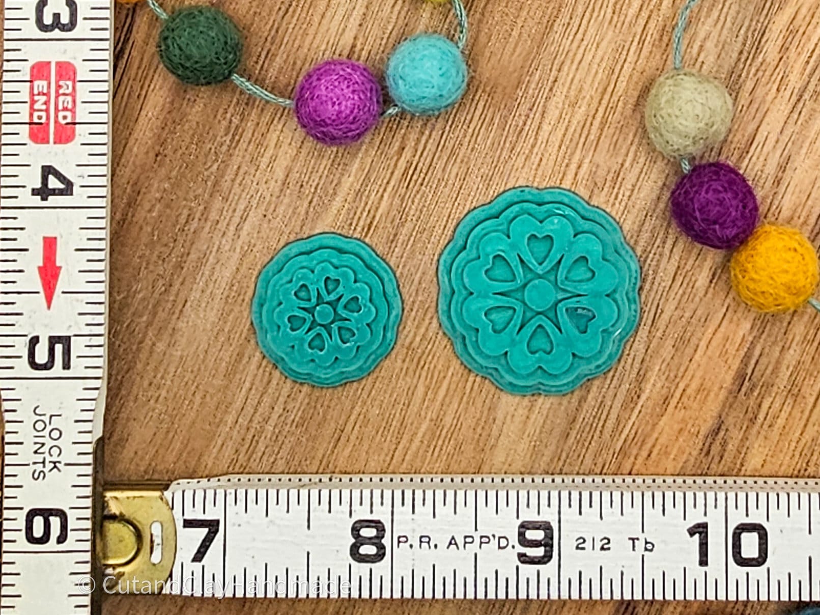 Folk Heart Polymer Clay Stamp Folk Heart Flower Stamp Cutter Embossing ...