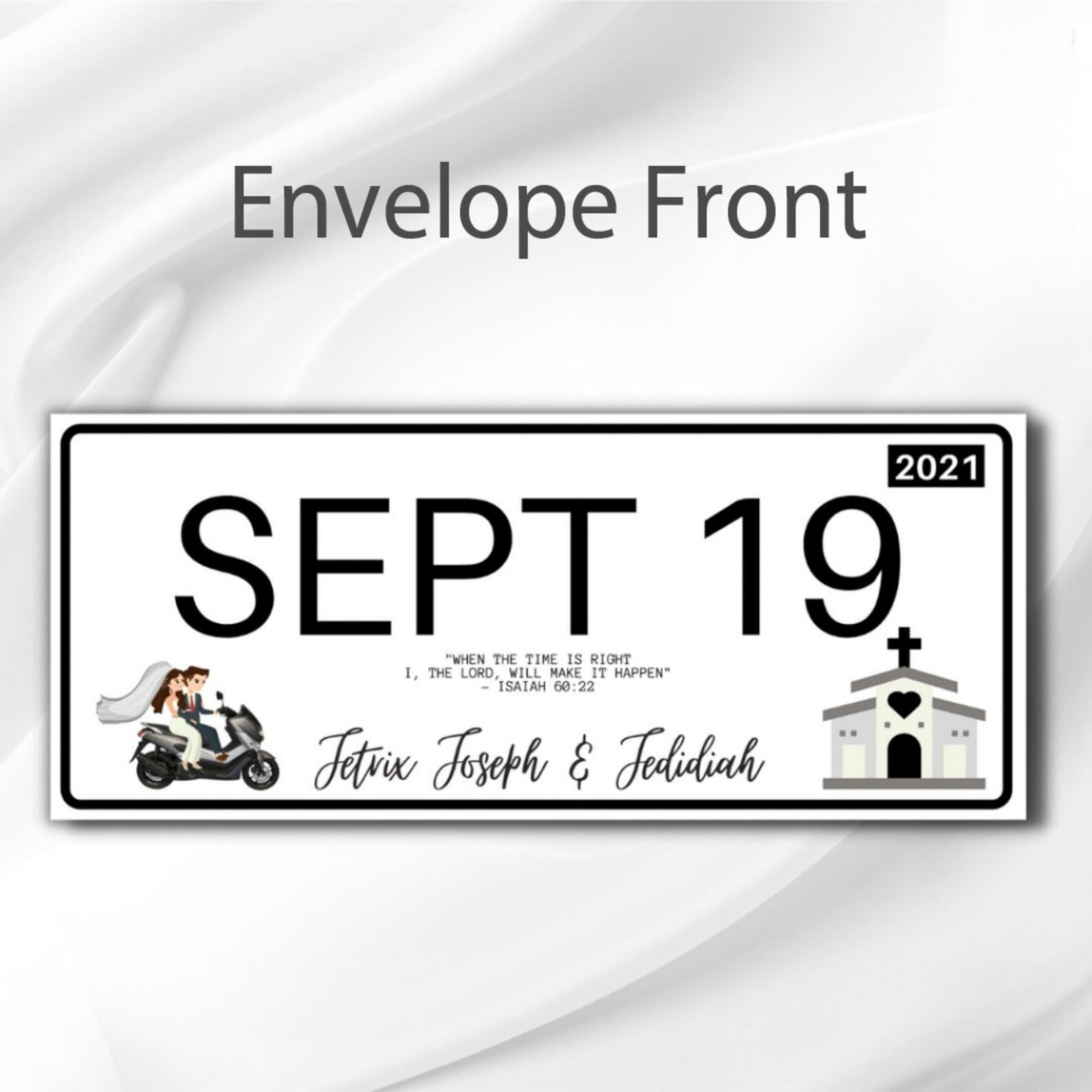 Plate Number Sliding Wedding Invitation - Etsy