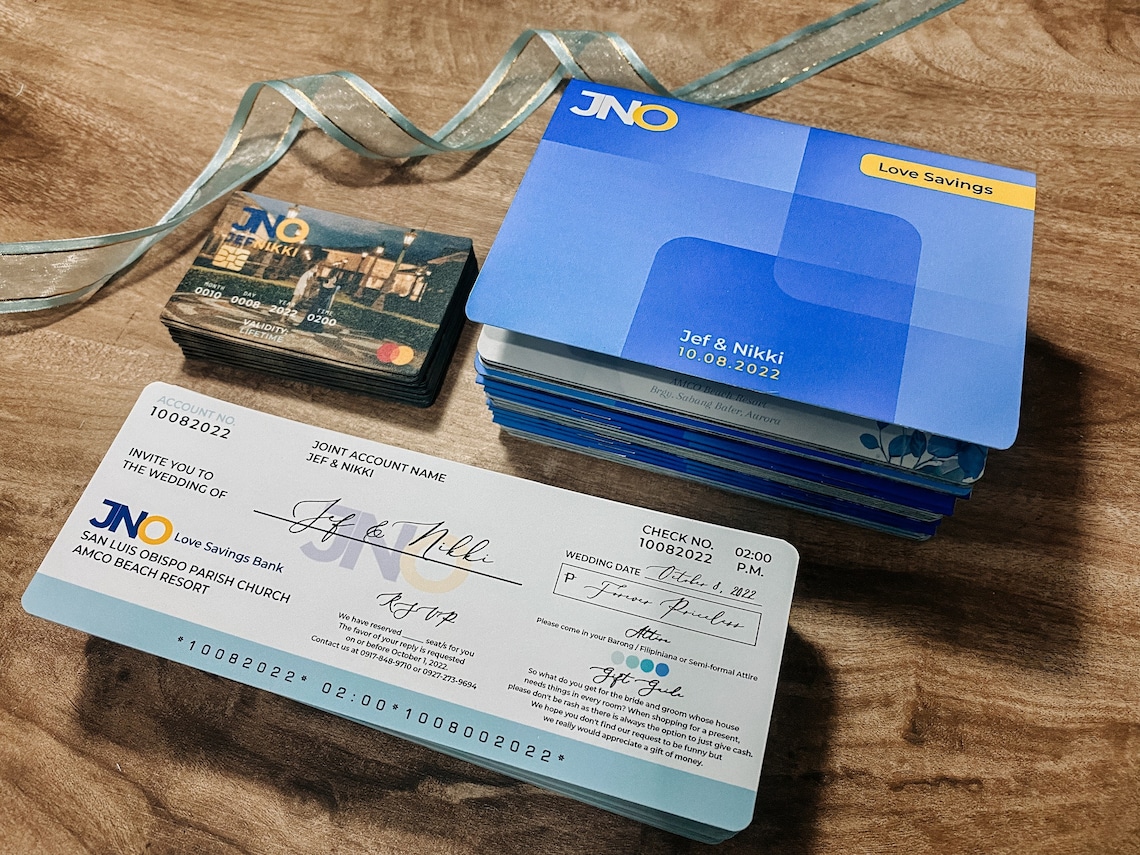Bank Passbook Style With Cheque and ATM Wedding Invitation - Etsy