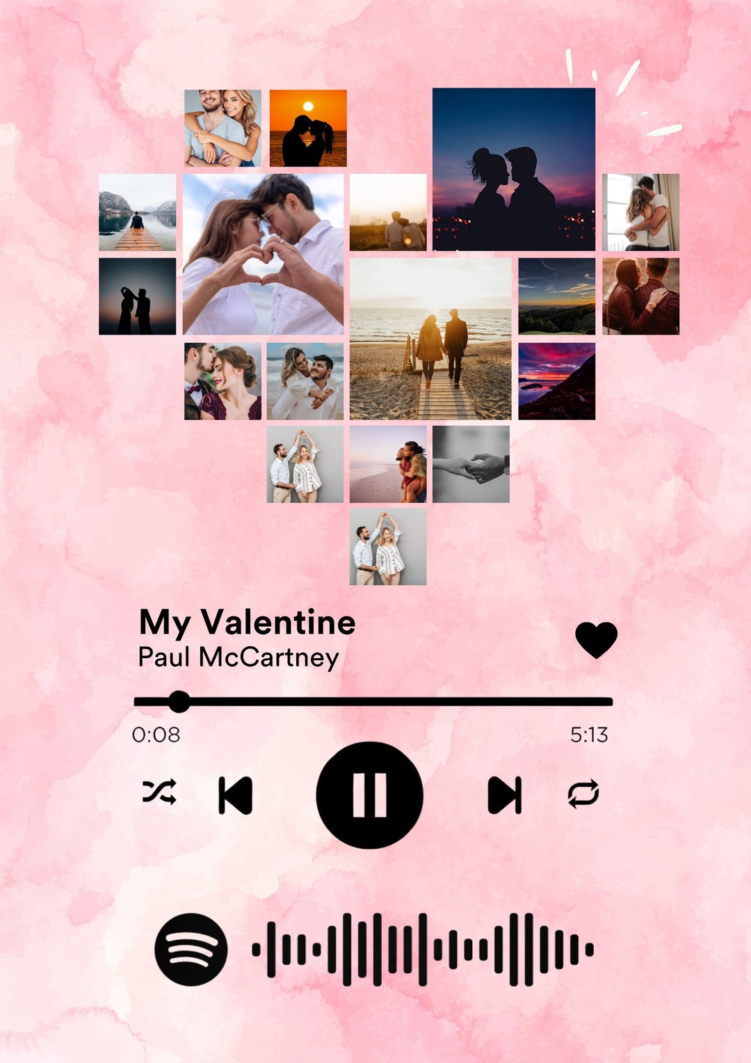 Spotify Photo Frame Template - Etsy