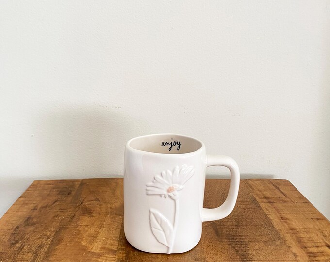 Rae Dunn Enjoy Mug, Rae Dunn Mug With Debossed Daisy Flower Mug, Rae ...