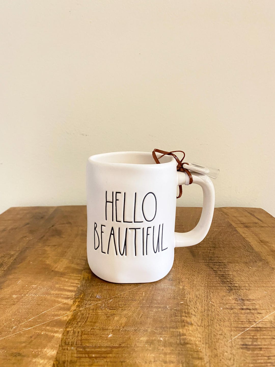 Rae Dunn Hello Beautiful Mug, Rae Dunn White Matt Finished Mug, Rae ...