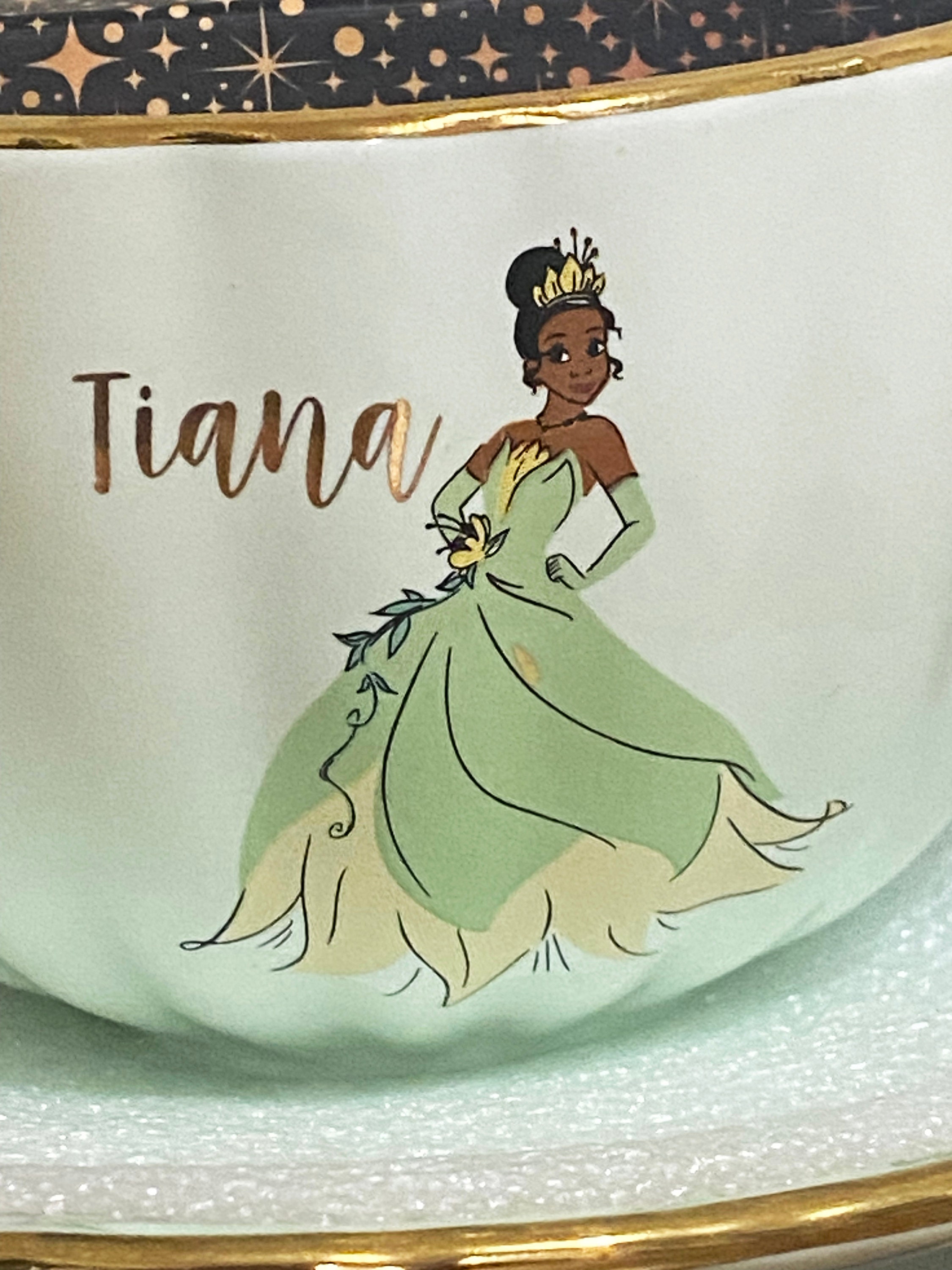 DISNEY Tiana Gold Englishtea Cup Saucer Set, Disney Tea Cup With Soccer ...
