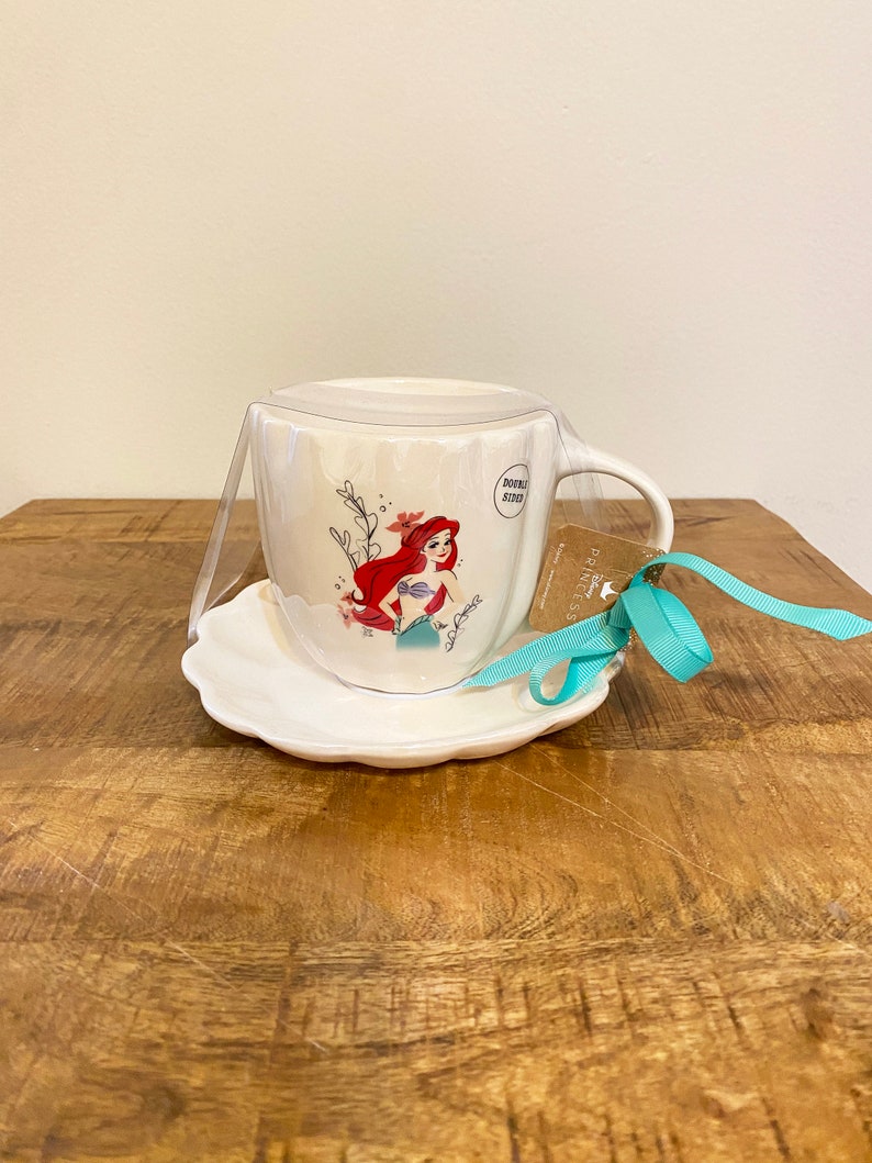 Rae Dunn ARIEL Tea Cup and Saucer, Disney Princess Ceramic - Etsy