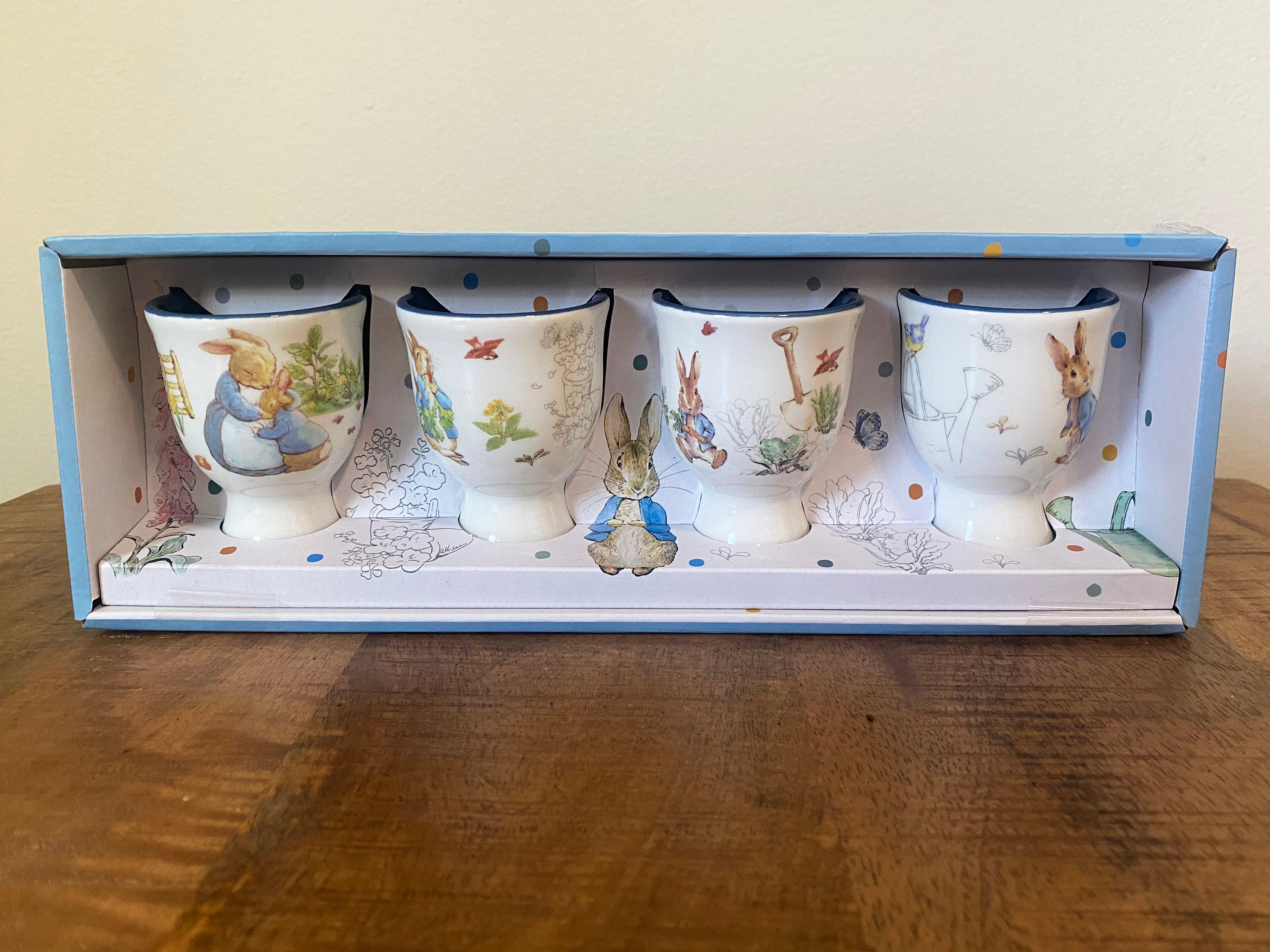 Beatrix Potter Peter Rabbit Ceramic Egg Cups Set, Easter Egg Cups ...
