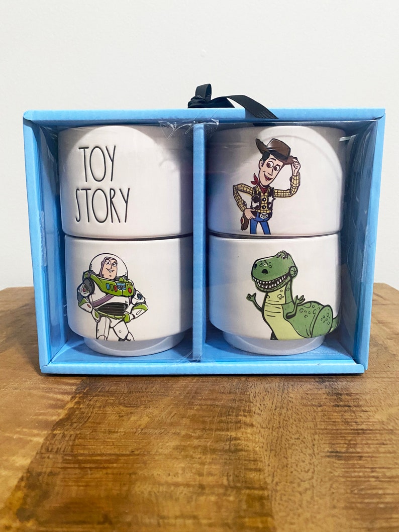 Rae Dunn Set of 4 Disney Toy Story, Rae Dunn Toy Story Woody Buzz ...
