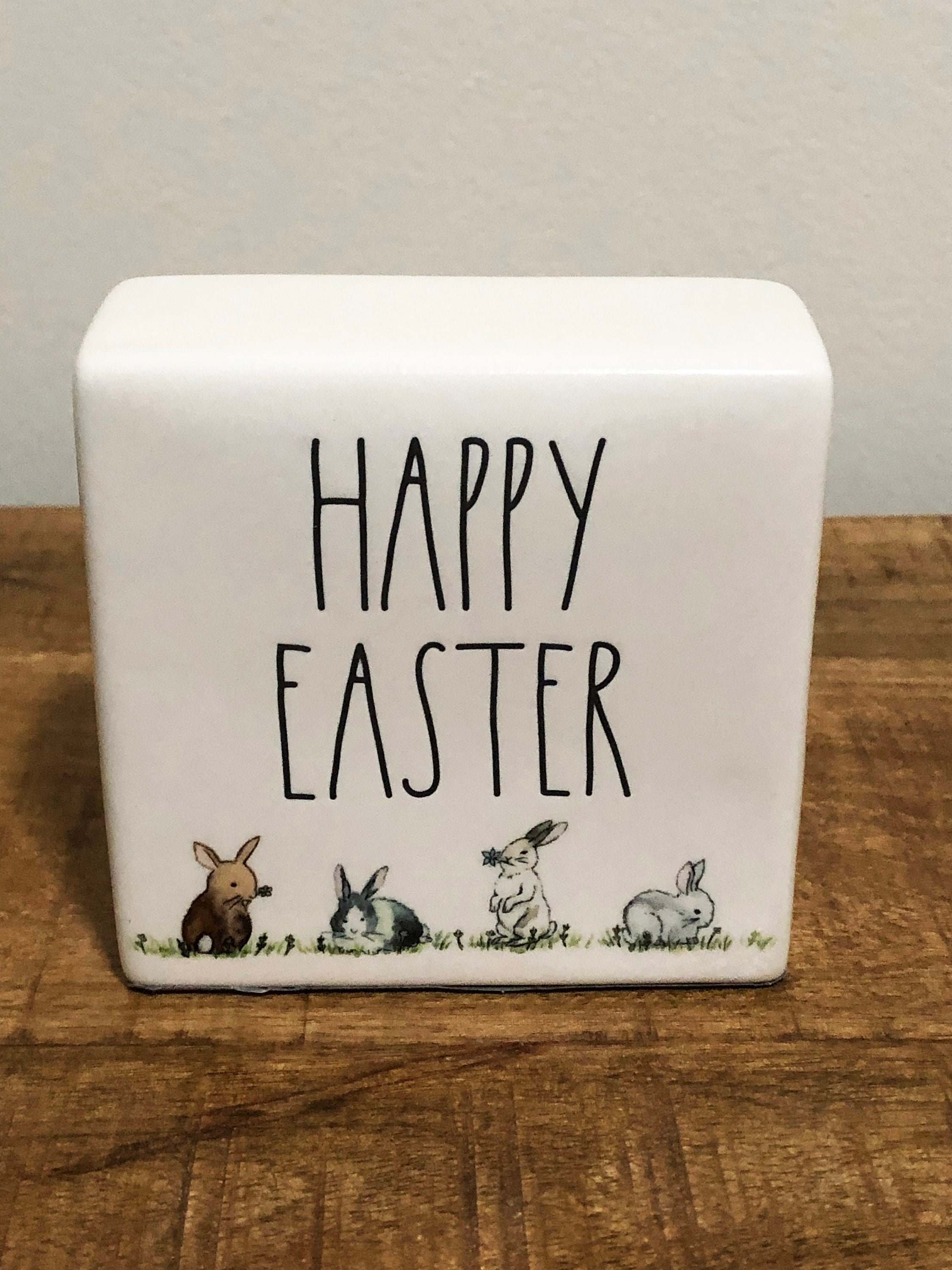 Rae Dunn Happy Easter Decor, Rae Dunn Bunny Happy Easter Decor, Rae ...